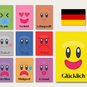 DUITS | Emoties En Gevoelens Flashcards | Montessori Taal Flash Cards ...