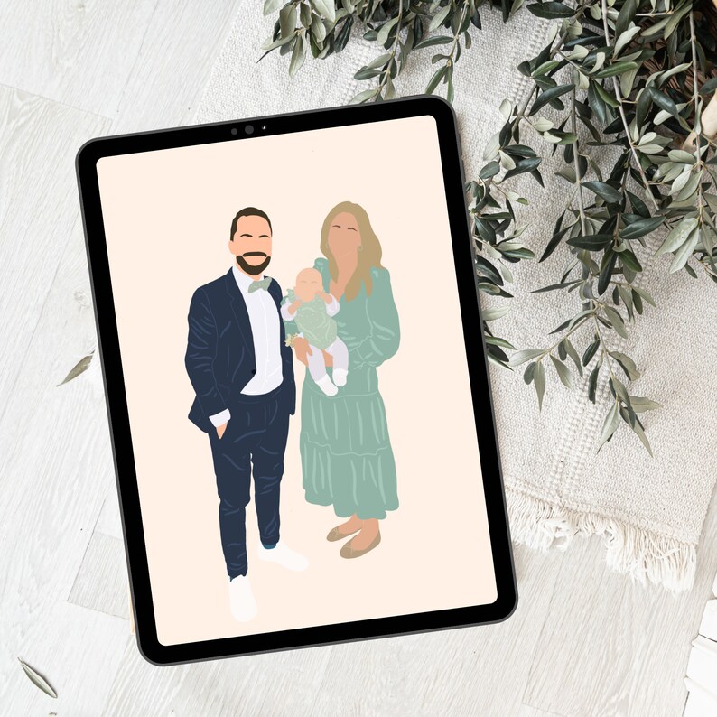 Custom Faceless Portrait Illustration Faceless Digital Art | Etsy