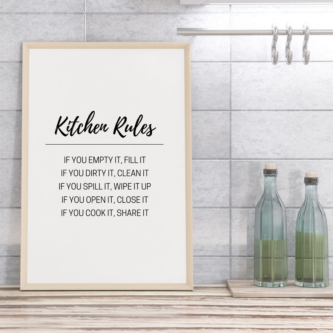 House Rules Print Out, Kitchen Rules Print Out, Toilet Rules Print Out ...