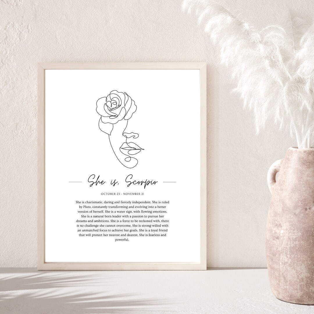 Scorpio Printable, Astrology Download, Astrology Print, Digital Print ...