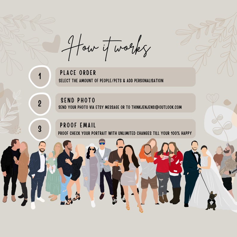 Custom Faceless Portrait Illustration Faceless Digital Art - Etsy