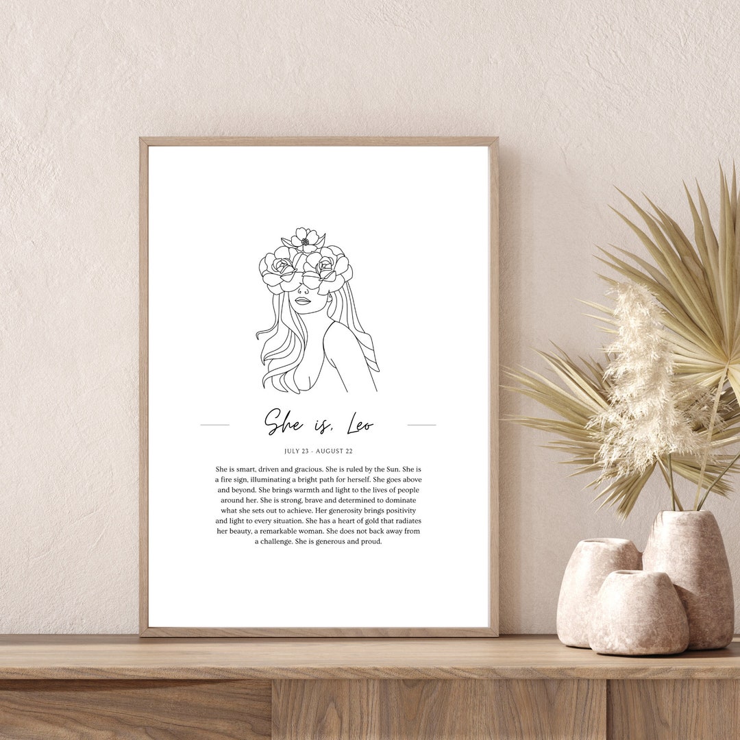 Leo Printable, Astrology Download, Astrology Print, Digital Print, Star ...