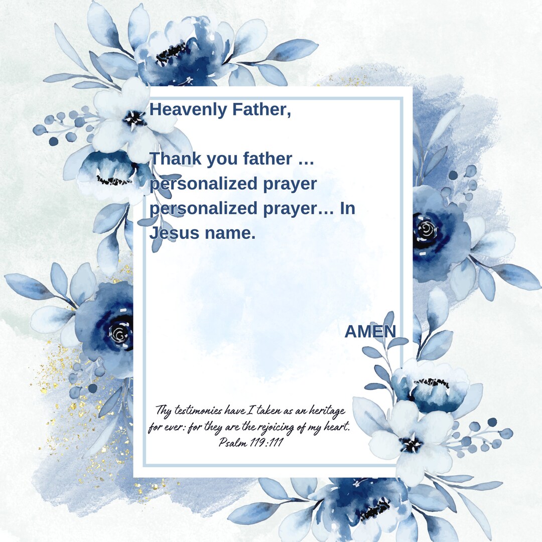 Personalized Prayer Art - Etsy