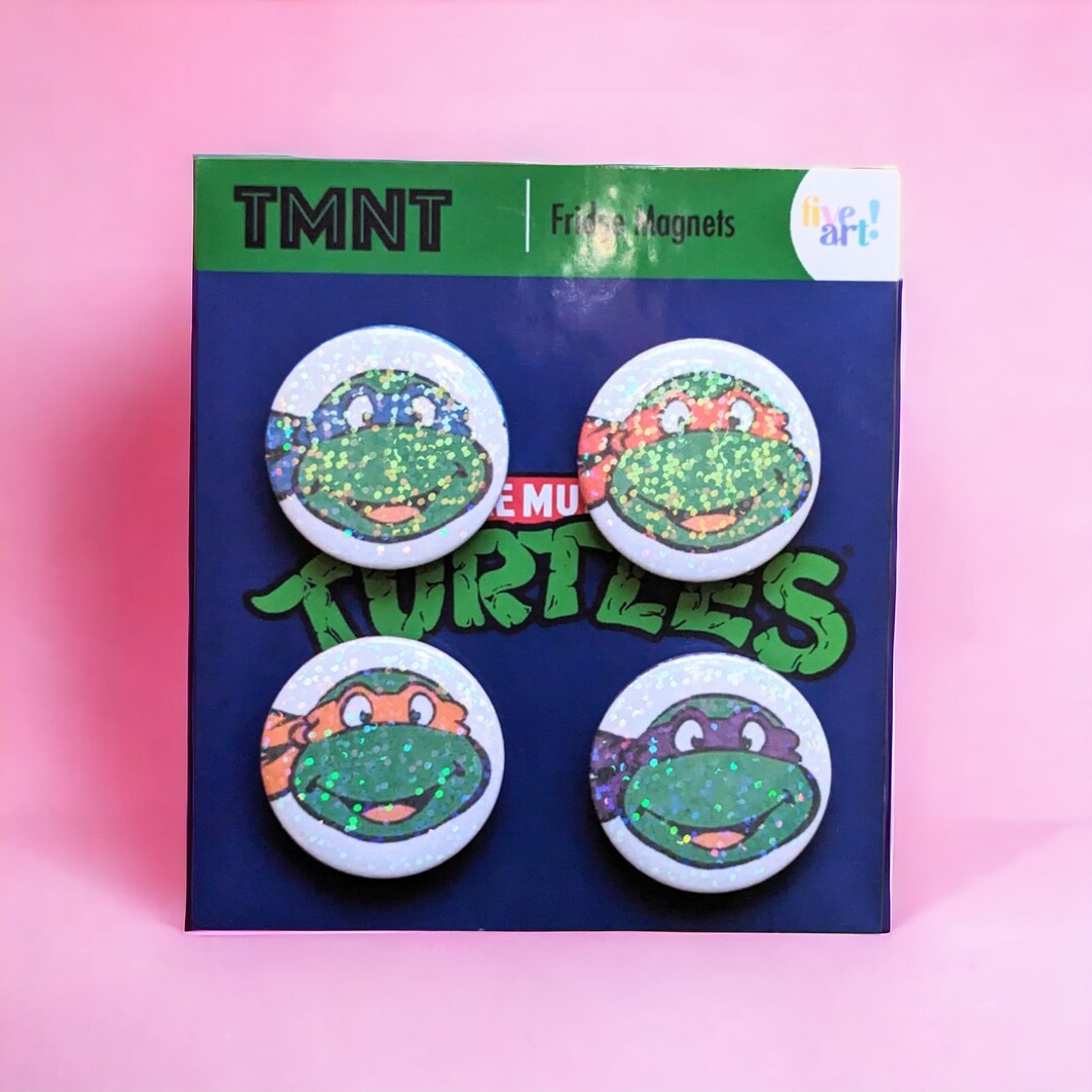 TMNT Holographic MAGNETS Set of 4/ Holográphic Fridge Magnets Power Ups ...