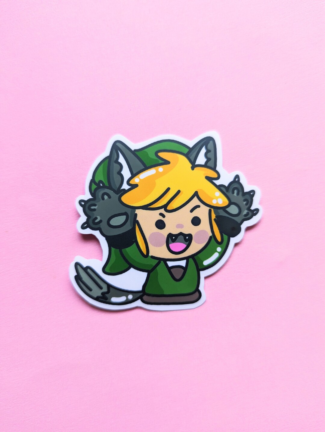 ZELDA LINK WOLF Sticker/ the Legend of Zelda Link Videogame Sticker ...