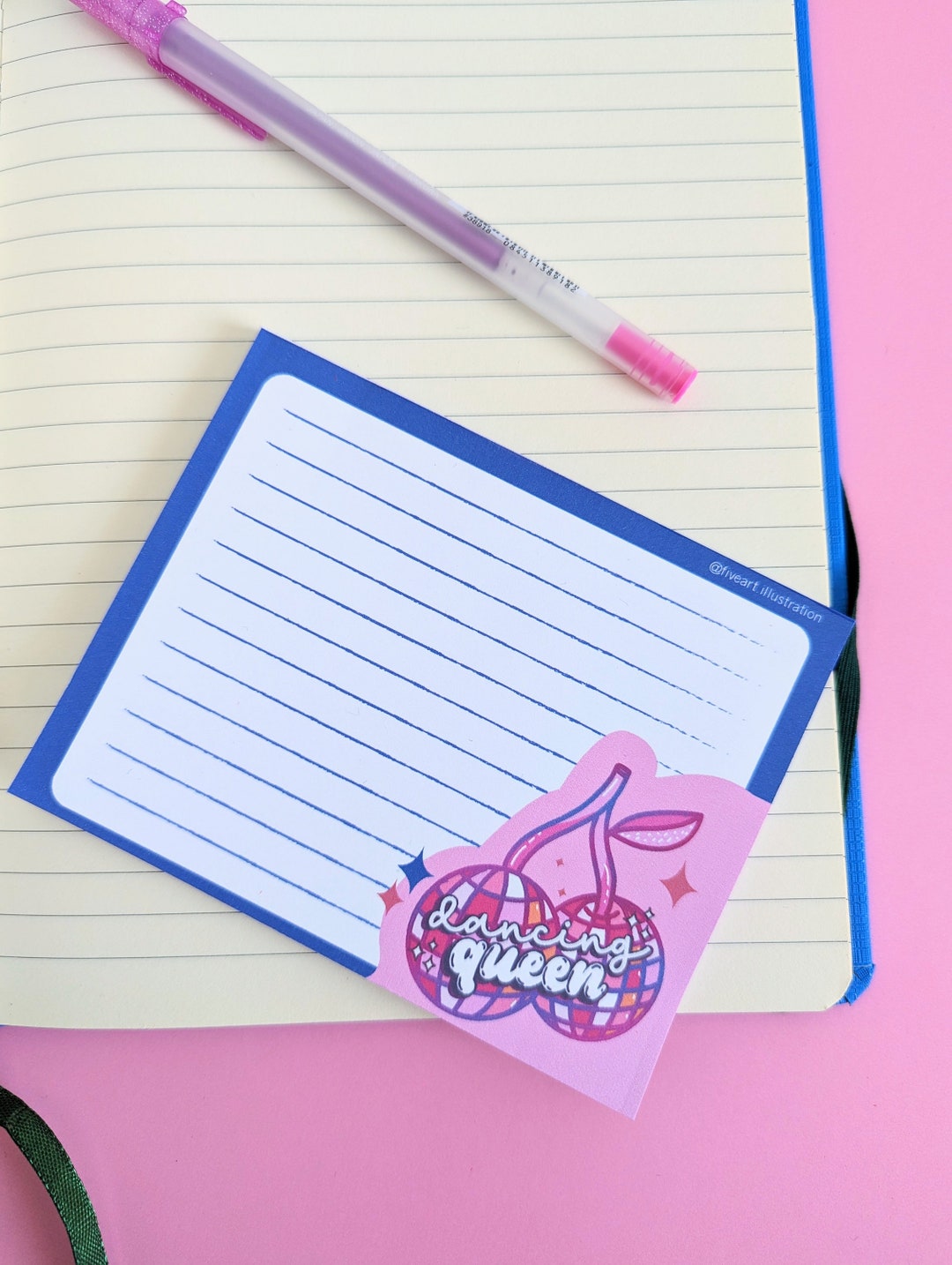 DISCO BALL Cherry NOTEPAD Kawaii / Dancing Queen Quick Memo/ Berries ...