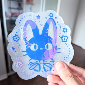 JIJI CAT Rainbow Sun Catcher, Sticker, Ghibli Cat Sticker, Rainbow ...