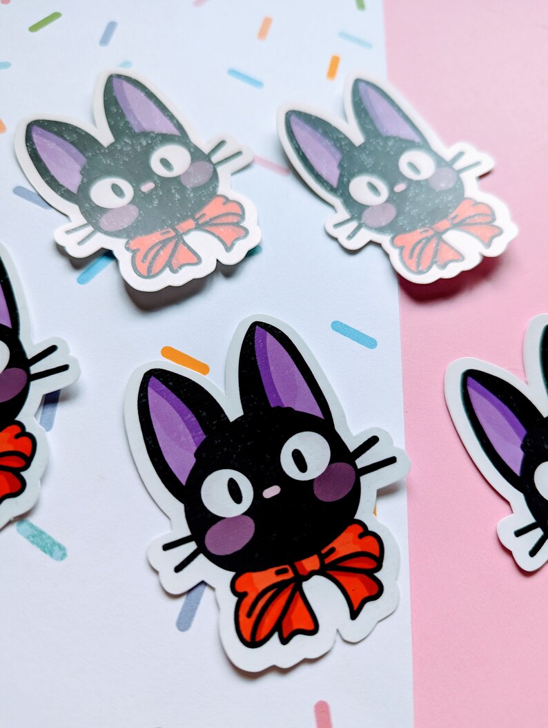 JIJI Cat ANIME STICKER / Cute Kawaii Vinyl Sticker/ Kiki's Delivery ...