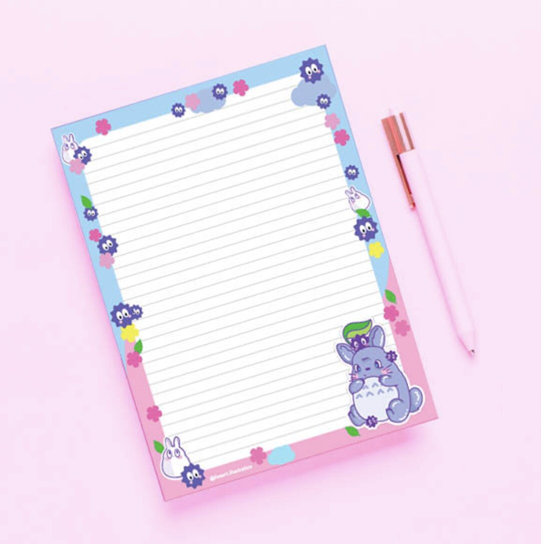 Totoro Ghibli Letter Size NOTEPAD 8x11 Inches/ Studio Ghibli Lined ...