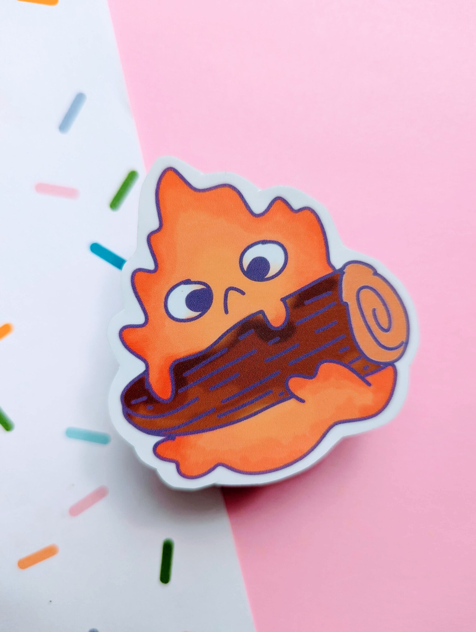 CALCIFER HOWL'S STICKER / Ghibli Studios, Howl's Moving Castle Sticker ...