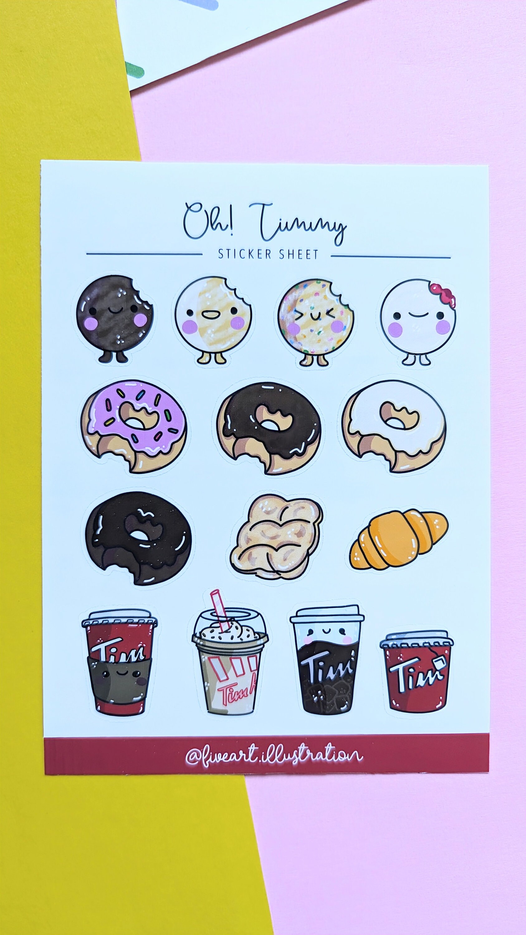 TIM HORTONS STICKER Kawaii Sheet / Coffee and Donuts Journal Sticker ...