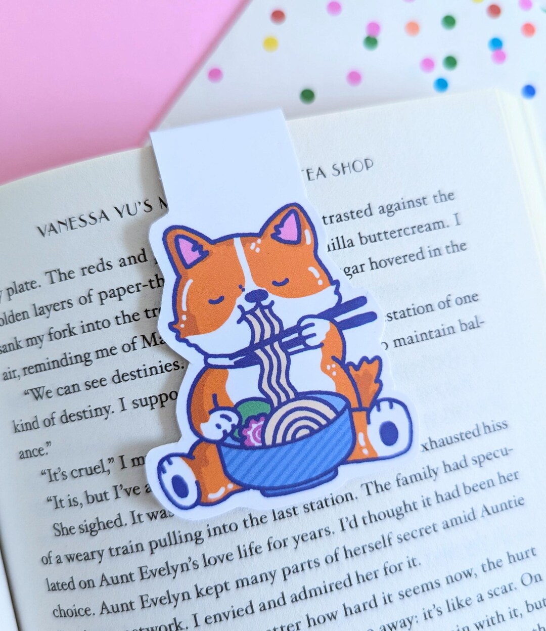 CORGIE Noodles Magnetic BOOKMARK / CORGIE Dog Bookmark / Kawaii Dog ...