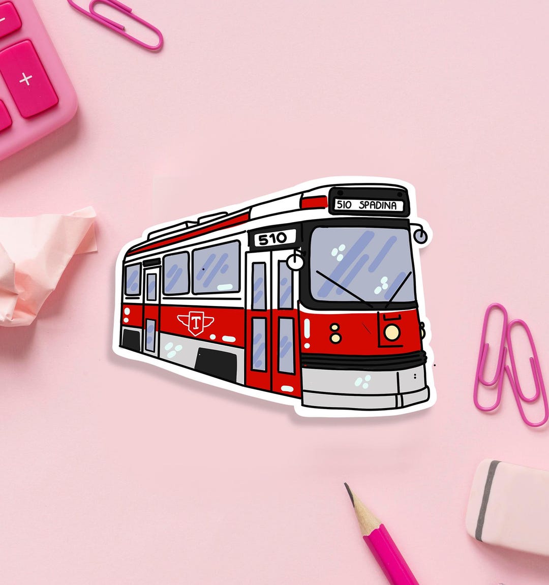 Toronto Retro Streetcar STICKER / Toronto City Streetcar Waterproof ...