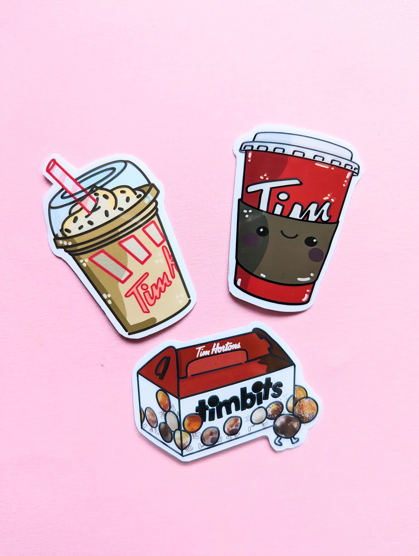 TIM HORTON'S Coffee, Iced Capp and Timbits, Set of 3 Stickers/ Tim ...