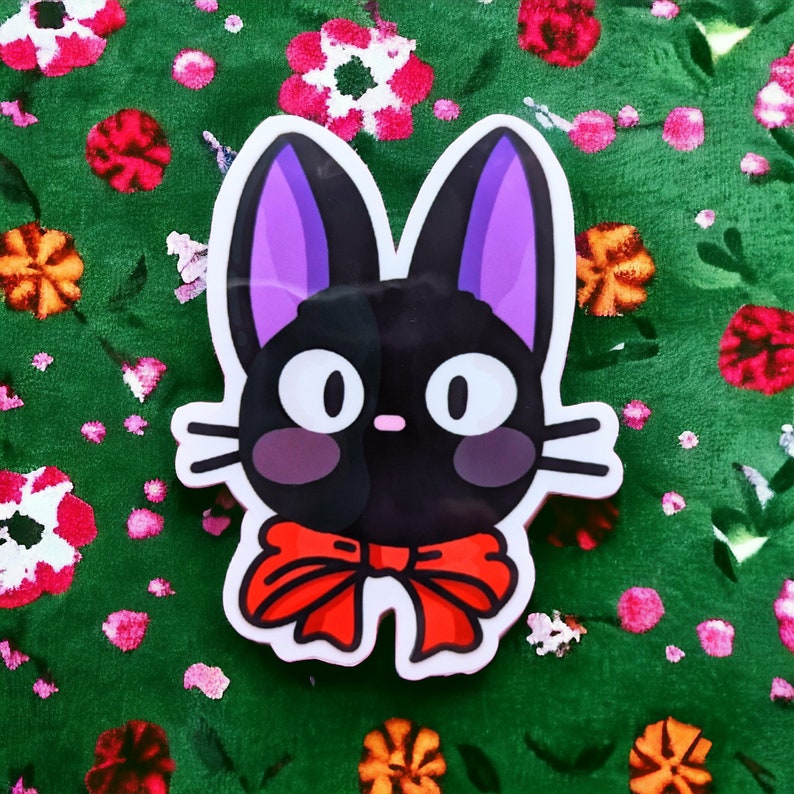 JIJI Cat ANIME STICKER / Cute Kawaii Vinyl Sticker/ Kiki's Delivery ...