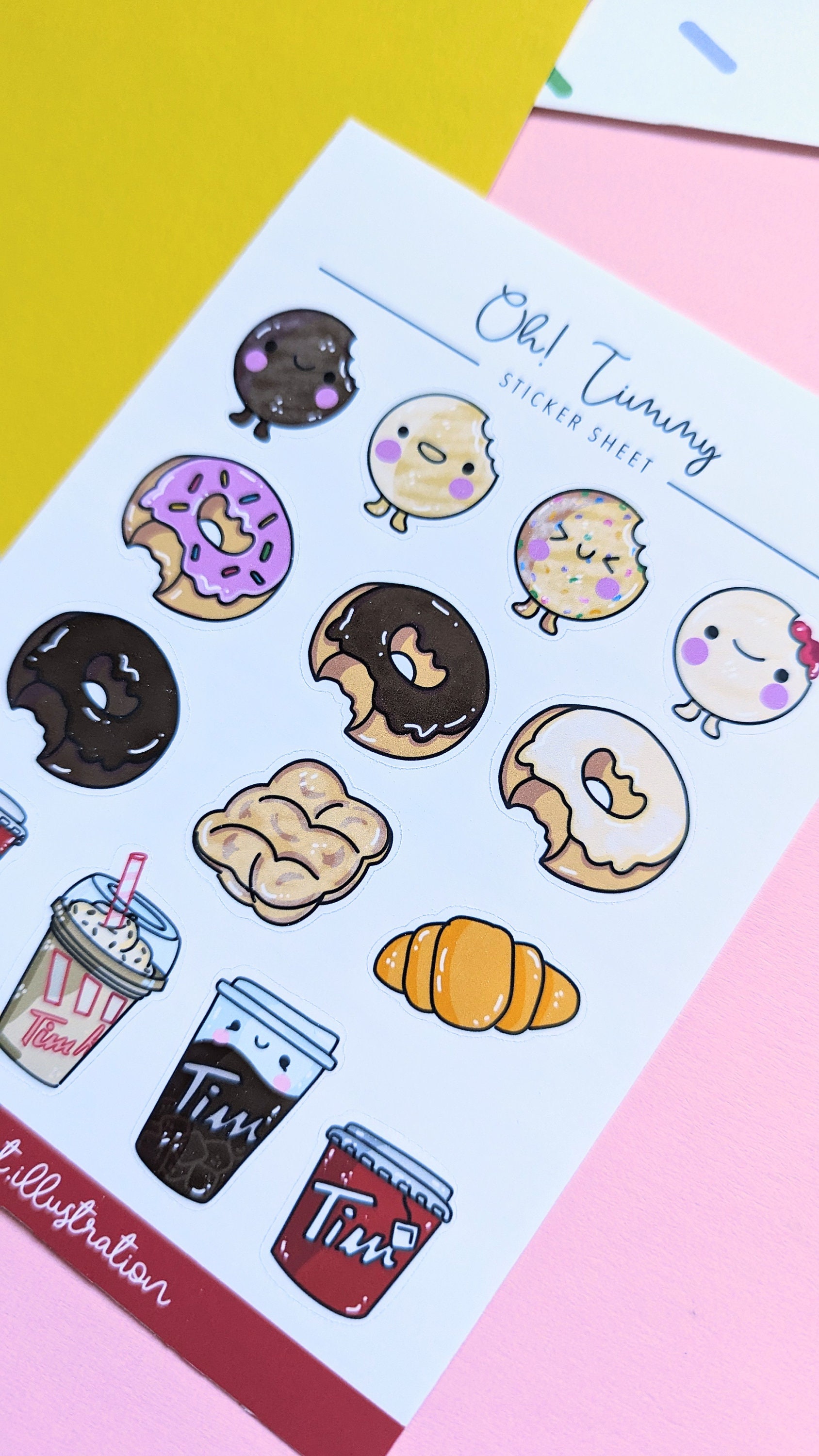 TIM HORTONS STICKER Kawaii Sheet / Coffee and Donuts Journal Sticker ...