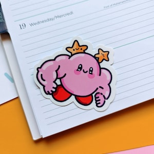 BUFF KIRBY STICKER /muscle Kirby Sticker - Etsy