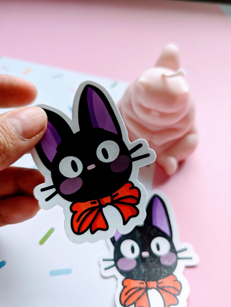 JIJI Cat ANIME STICKER / Cute Kawaii Vinyl Sticker/ Kiki's Delivery ...