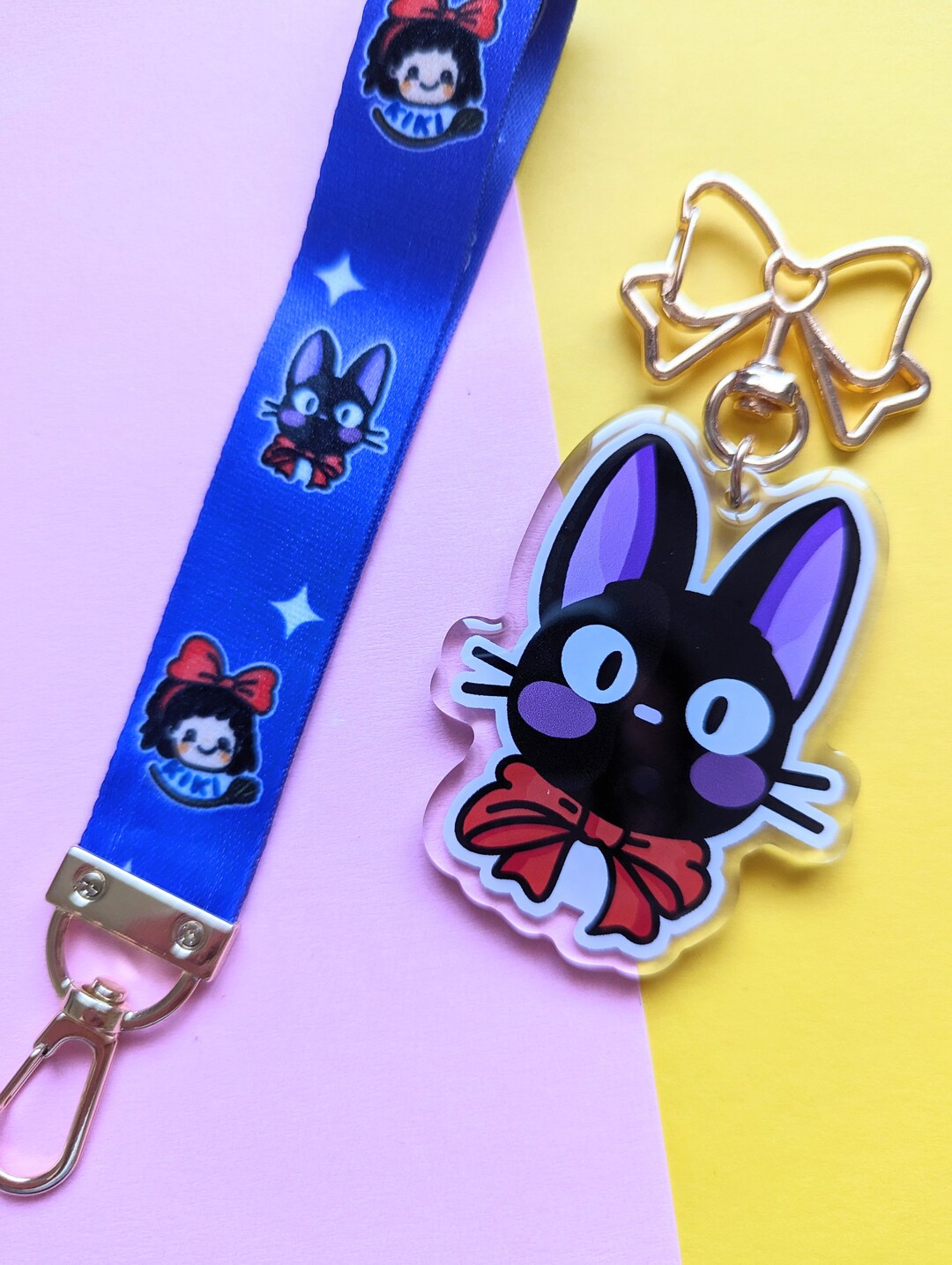 JIJI the Cat KEYCHAIN Wrist LANYARD Kawaii Kiki's Delivery Service ...