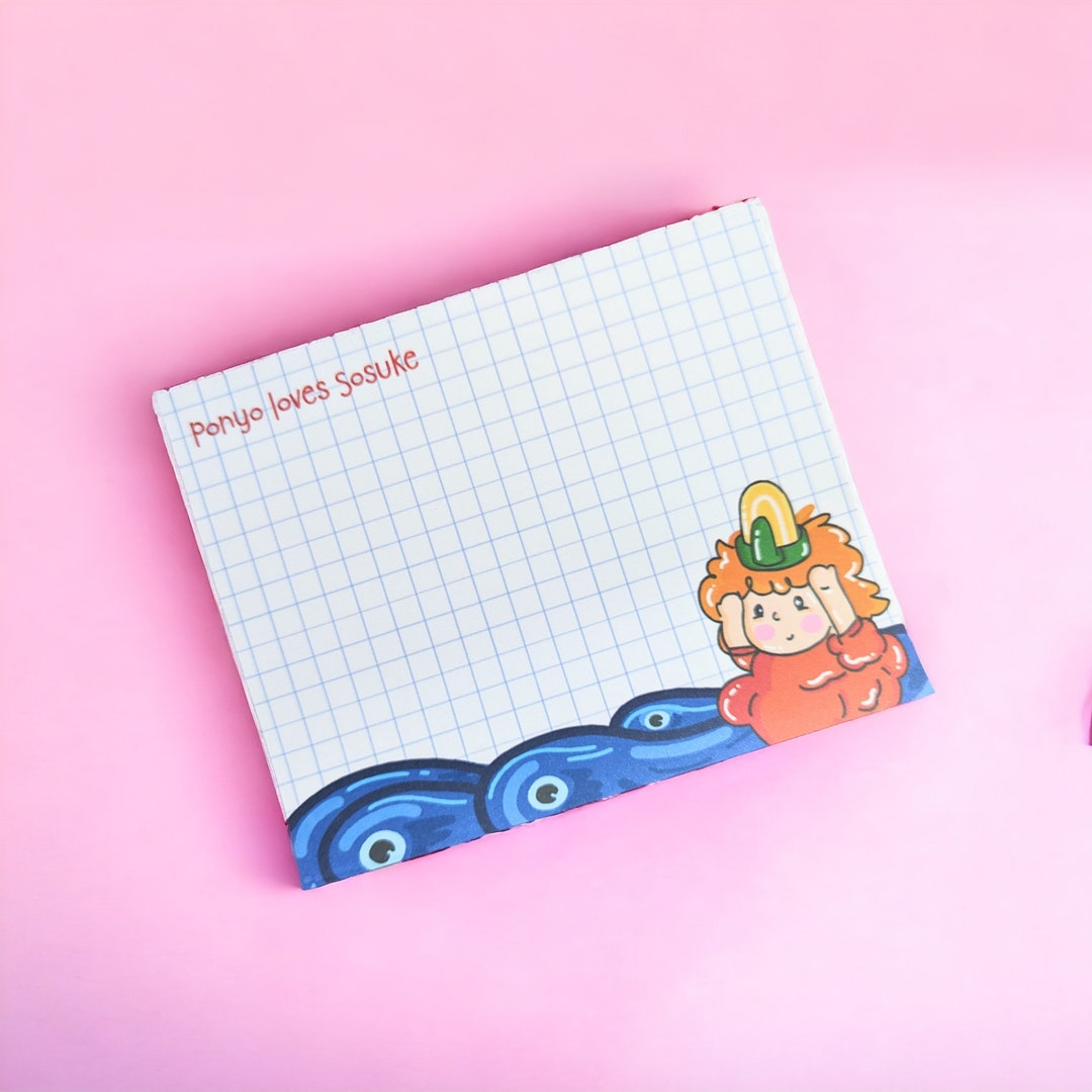 PONYO GHIBLI NOTEPAD/ Studio Ghibli Quick Memo /illustrated Notepad ...
