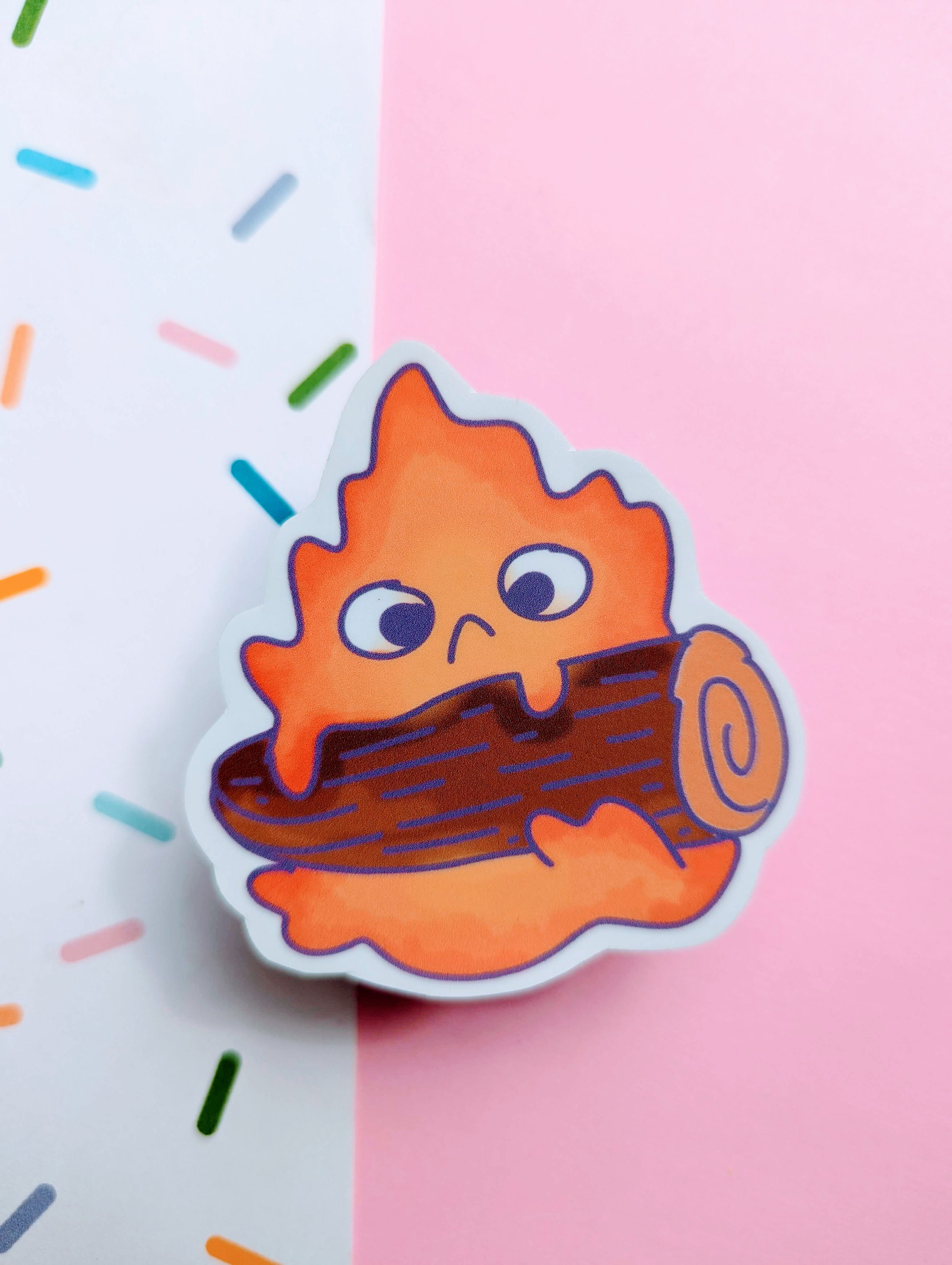 CALCIFER HOWL'S STICKER / Ghibli Studios, Howl's Moving Castle Sticker ...