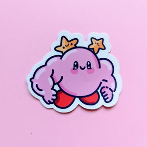 BUFF KIRBY STICKER /muscle Kirby Sticker - Etsy