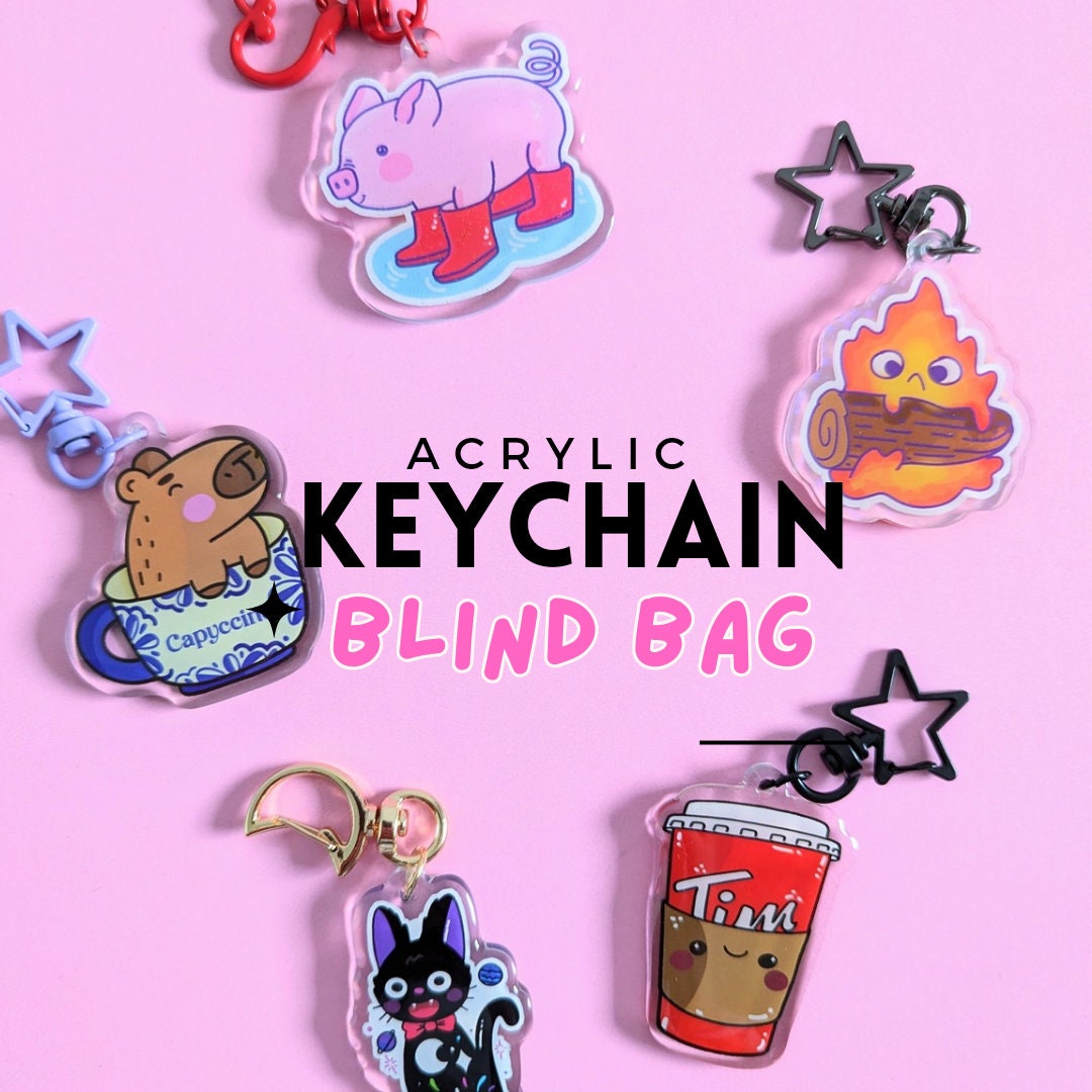 ACRYLIC KEYCHAIN BLIND Bag , 2 Inches Keychain, Kawaii Surprise ...