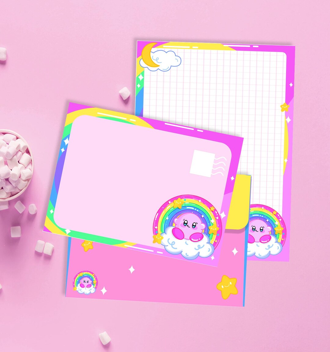 Kirby Writing Set / Pen Pal Stationery Set, Writing Paper With ...