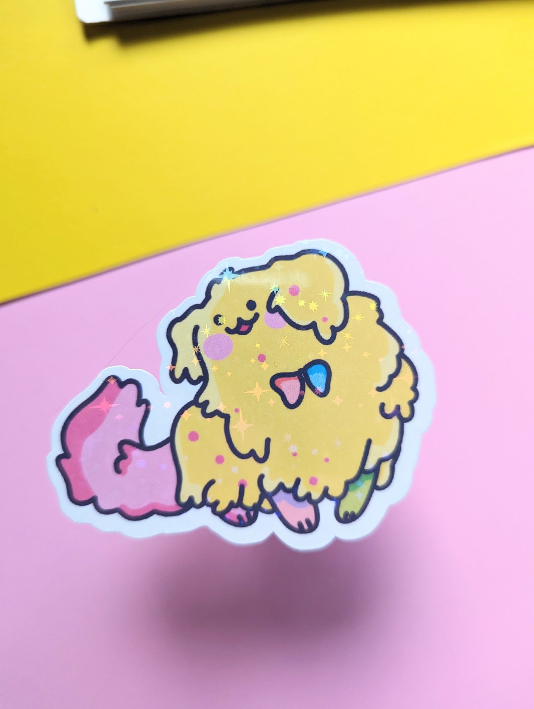 STICKY the DOG PUPPYCAT Sticker / Puppycat Cartoon Holographic - Etsy