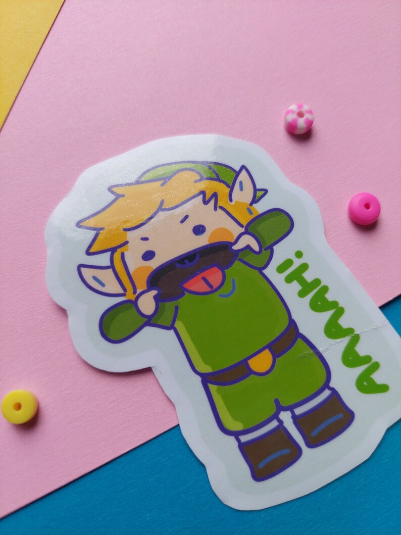 ZELDA LINK STICKER/ the Legend of Zelda Link Videogame Sticker / Zelda ...