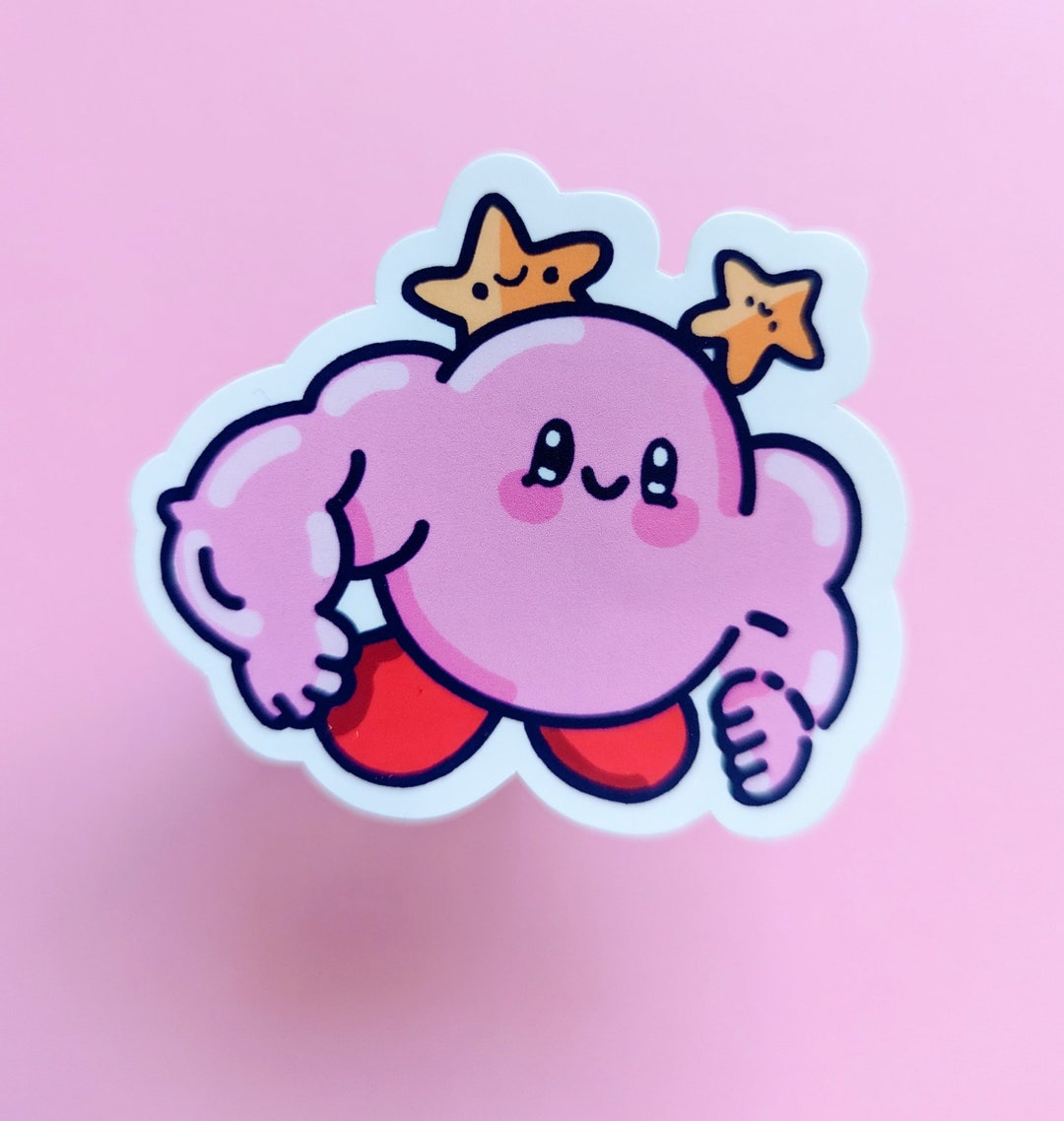BUFF KIRBY STICKER /muscle Kirby Sticker - Etsy