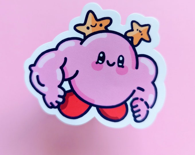 BUFF KIRBY STICKER /muscle Kirby Sticker - Etsy