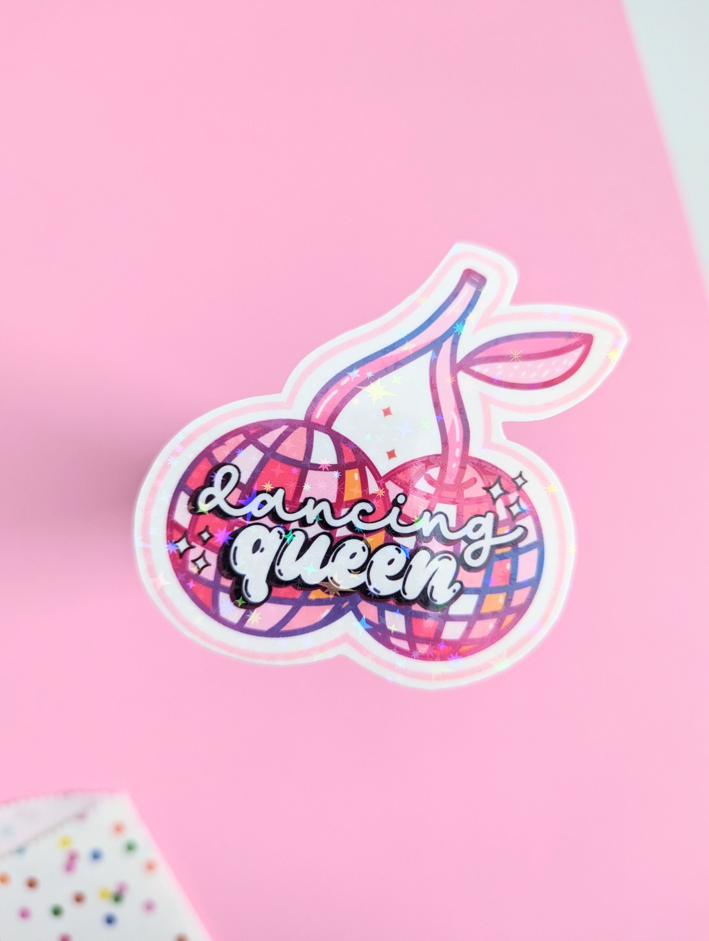 DISCO BALL Sticker / Dancing Queen Sticker/ Retro Sticker/ Funny Quote ...