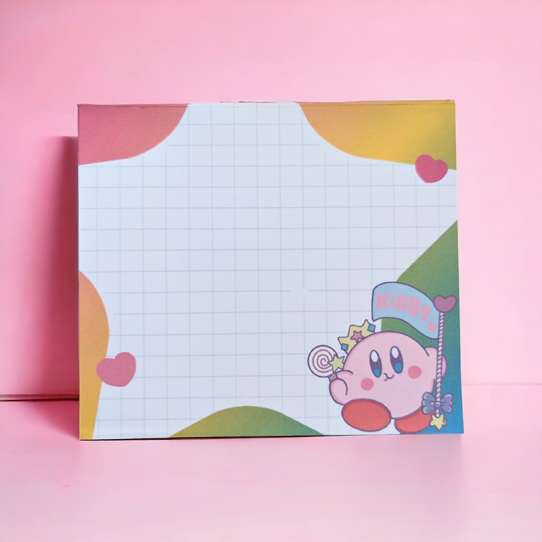 KIRBY KING NOTEPAD/ Kawaii Notes /pad Memo - Etsy