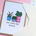 PLANT Lover BIRTHDAY CARD Greeting Card, Cute Planters Handmade ...