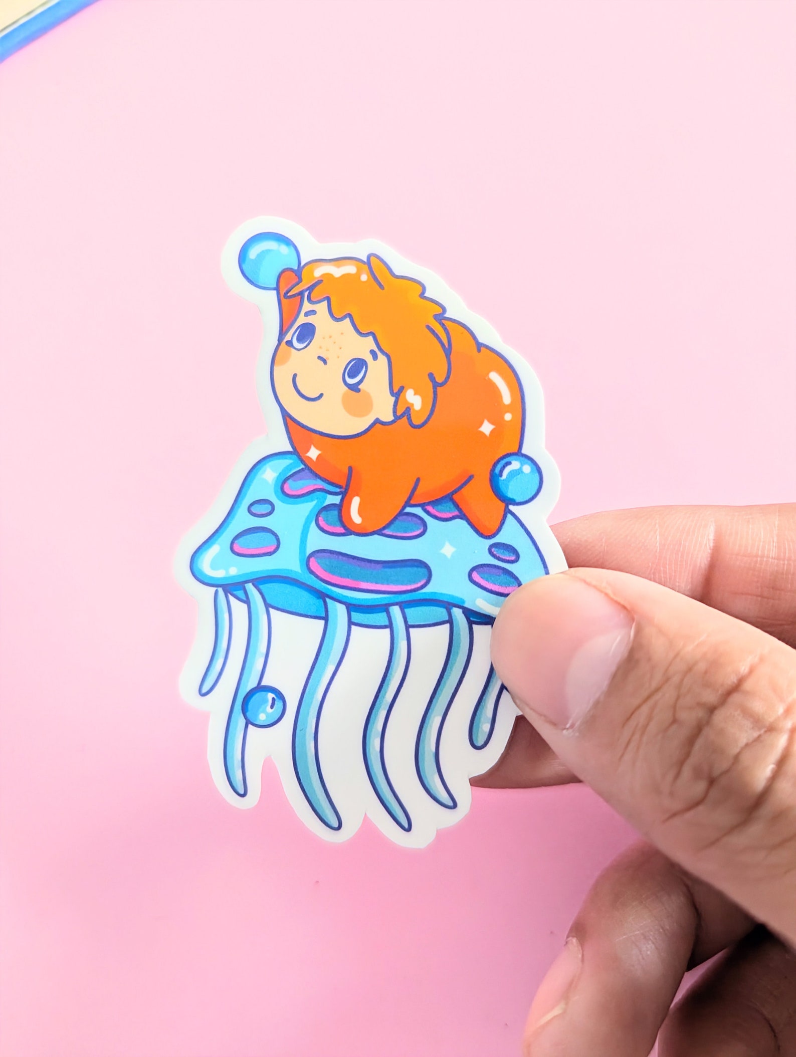 PONYO Jellyfish STICKER / Ghibli Fanart / Ponyo Movie Sticker - Etsy