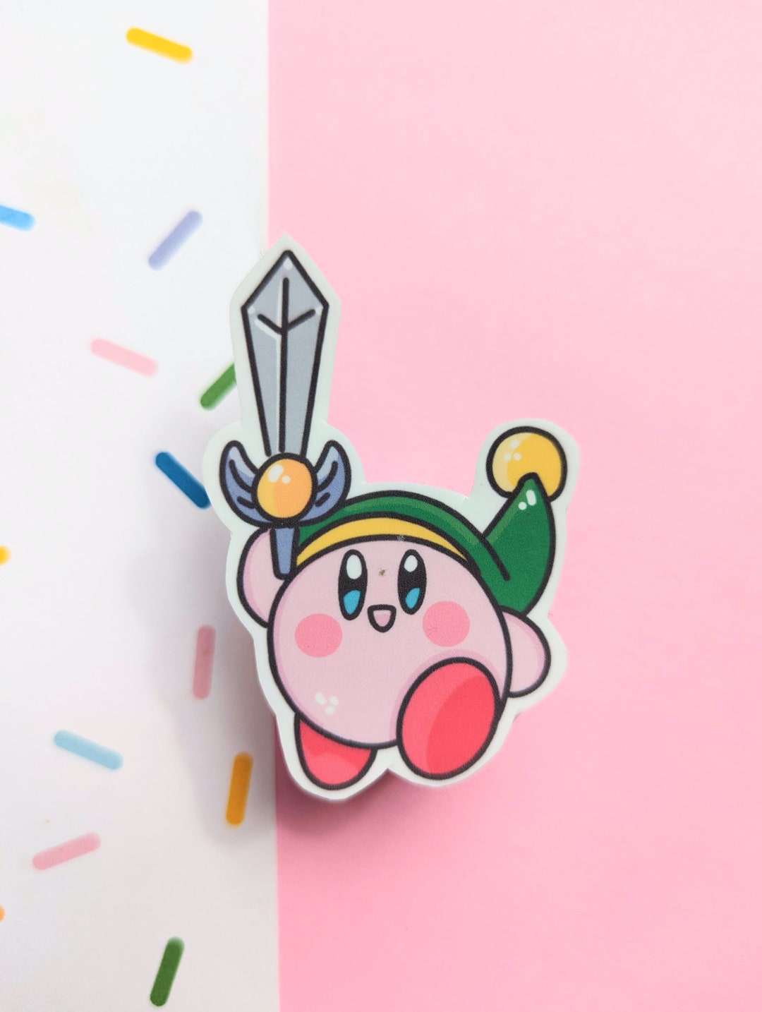 KIRBY LINK STICKER / Kirby Link Legend of Zelda Sticker - Etsy