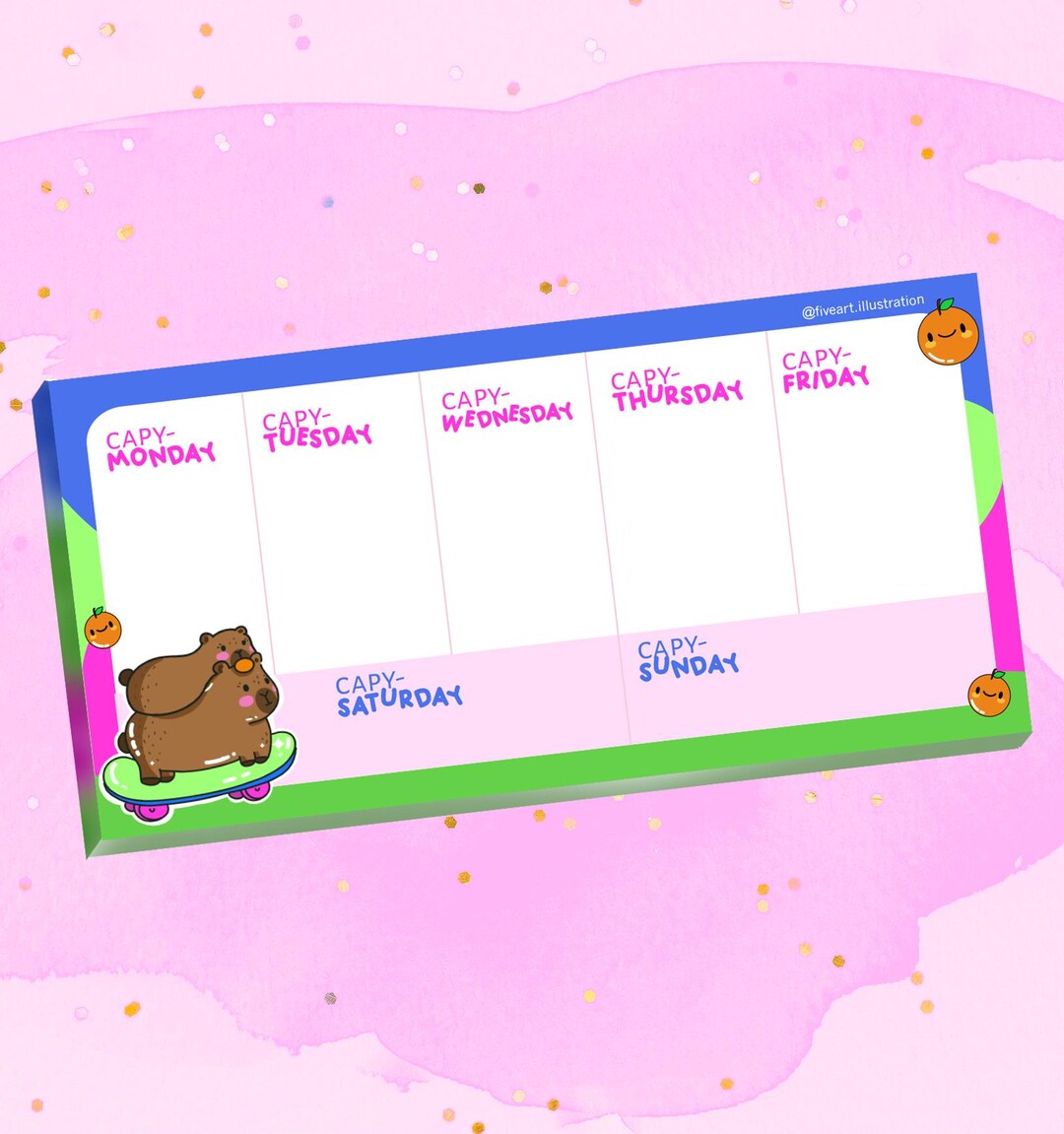 Capybara Weekly Planner Capy KAWAII PLANNER/ Quick Memo /illustrated ...