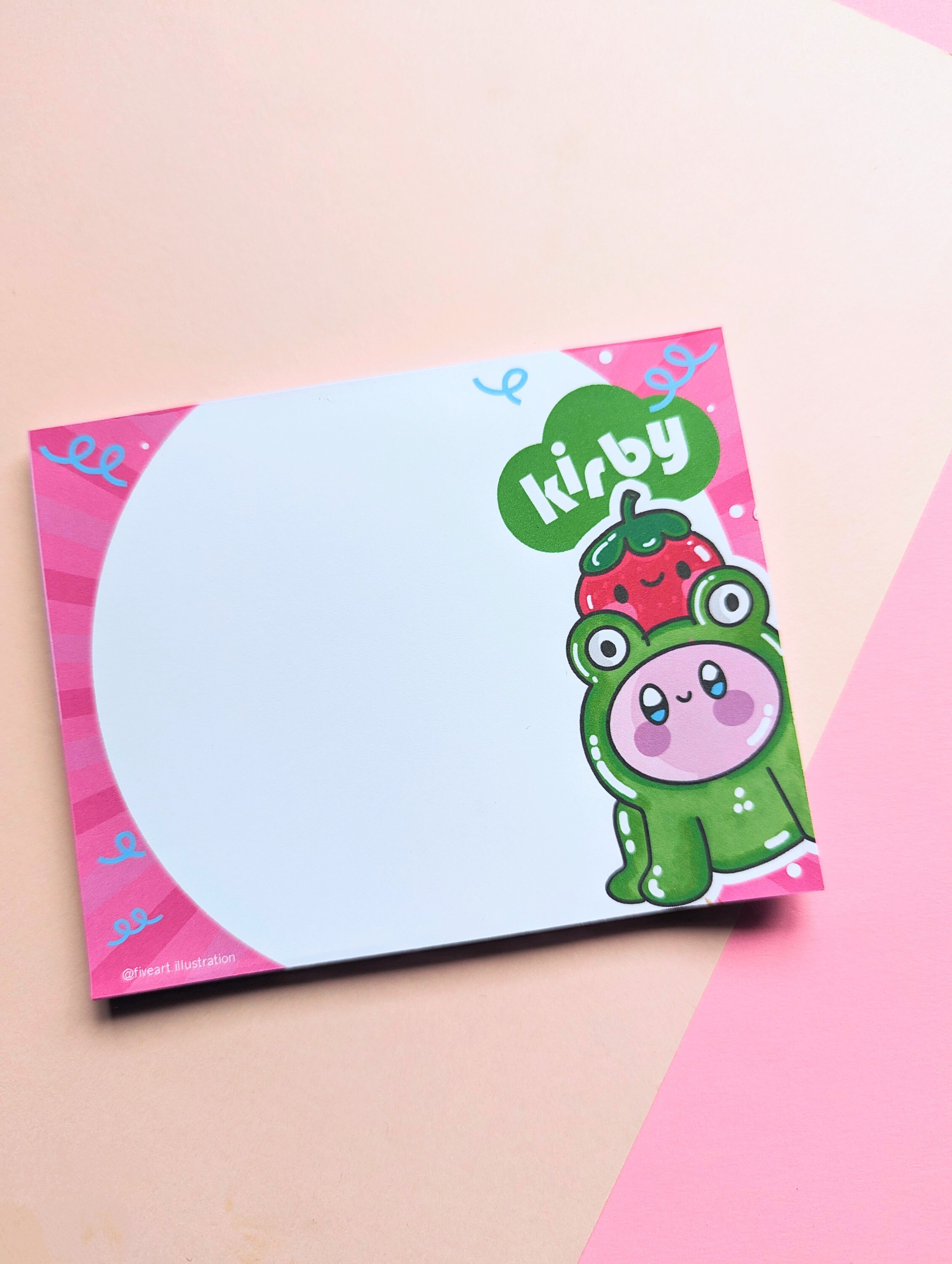 KIRBY FROG NOTEPAD/ Kirby Kawaii Notes /gamer Memo Pad / 4x5 Inches ...