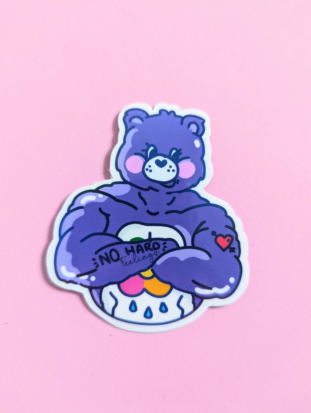 Care Bears BUFF Sticker /muscle Care Bear Celebration Sticker - Etsy