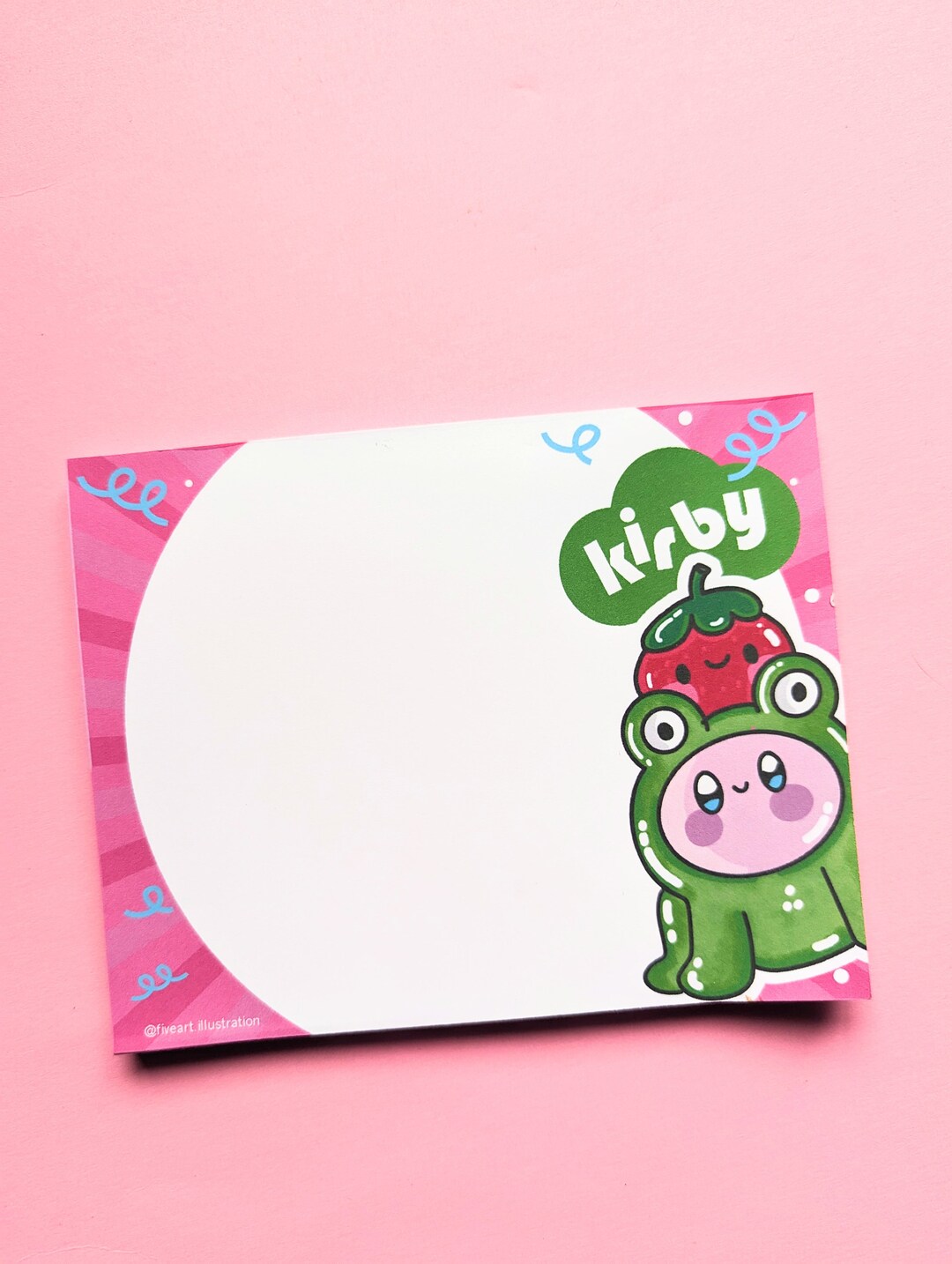 KIRBY FROG NOTEPAD/ Kirby Kawaii Notes /gamer Memo Pad / 4x5 Inches ...