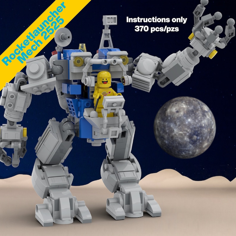 Classic Space Rocket Launcher Mech 2525 MOC Building - Etsy