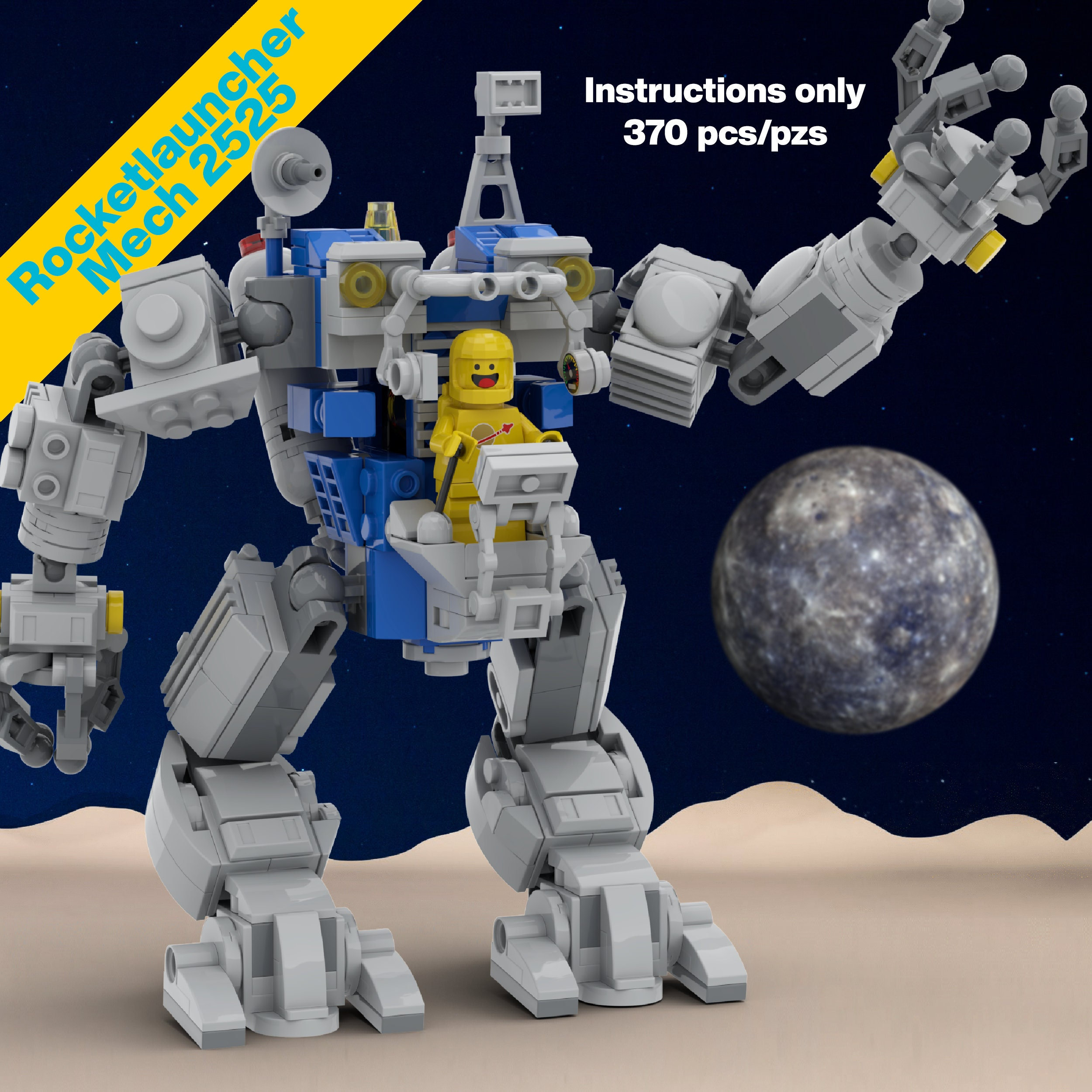 Classic Space Rocket Launcher Mech 2525 MOC Building - Etsy