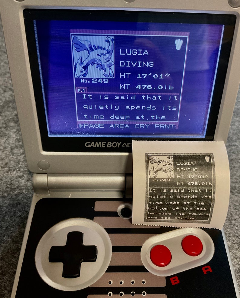 6x 2nd Gen Pokémon Pokédex Entry Printout Using Gameboy Pocket - Etsy
