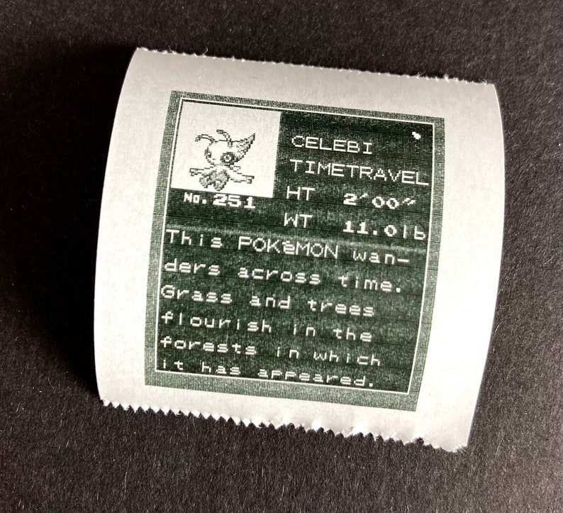6x 2nd Gen Pokémon Pokédex Entry Printout Using Gameboy Pocket - Etsy