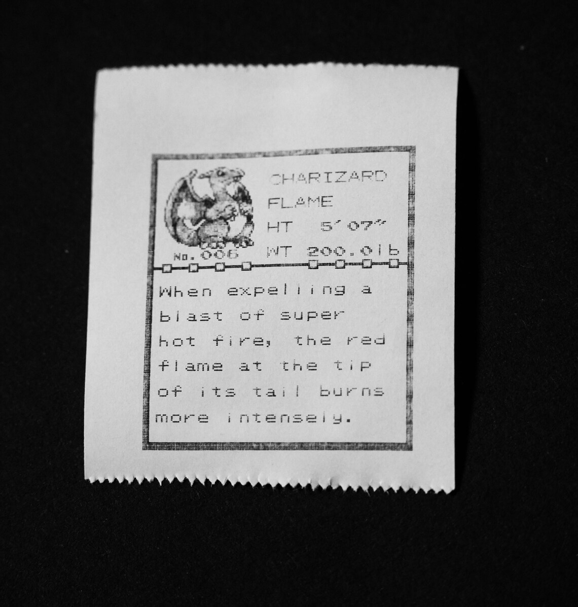 6x 1st Gen Pokémon Pokédex Entry Printout Using Gameboy Pocket Printer ...