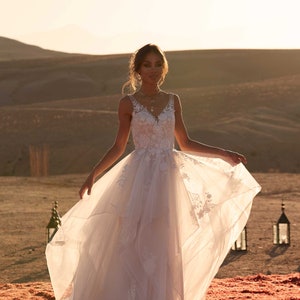 Handkerchief Style Wedding Dress - Etsy