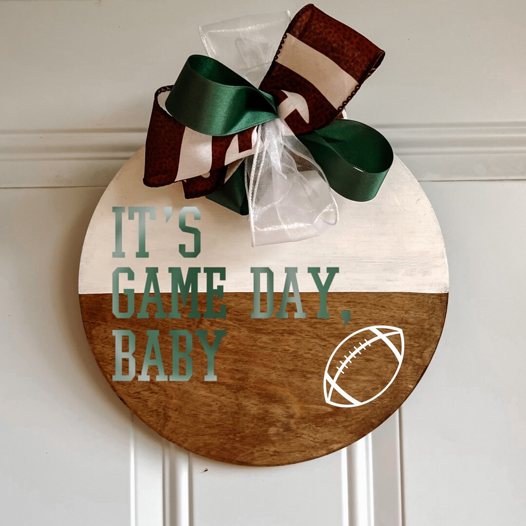 CUSTOM 12” Round It’s Game Day, Baby Sign - Etsy