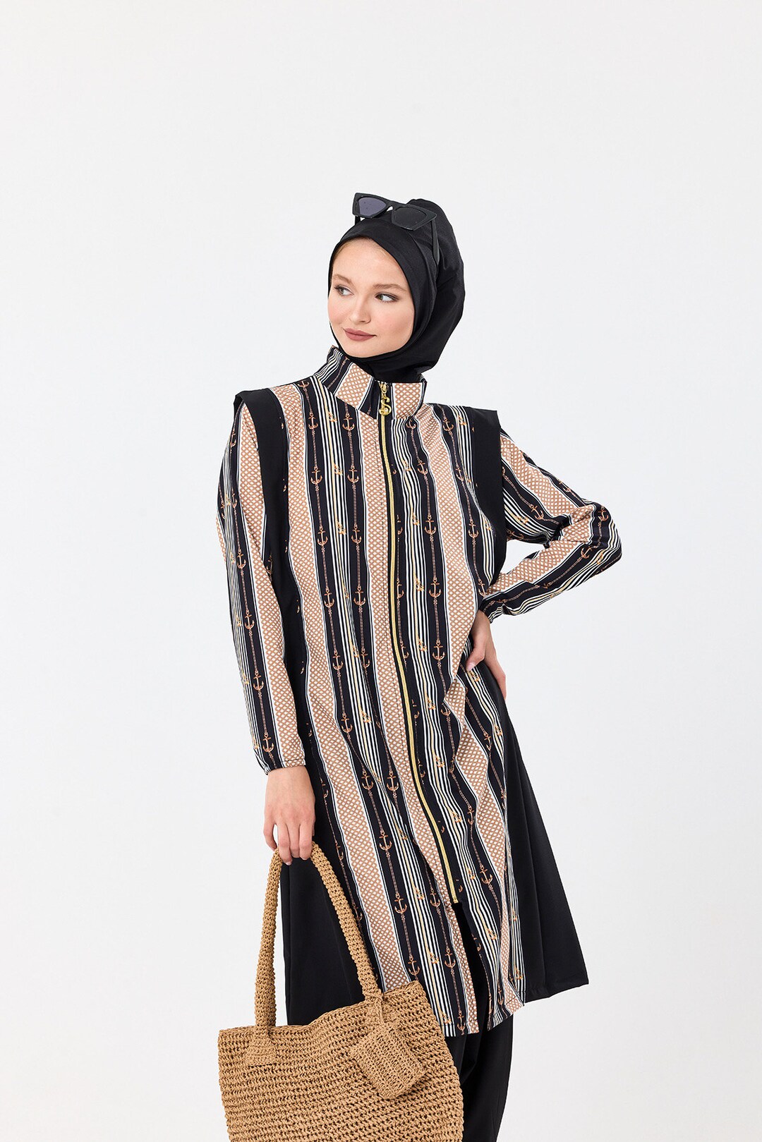 Esrastyle Anchor Designed Hijab Swimwear Women 5pcs Full Set, Women ...