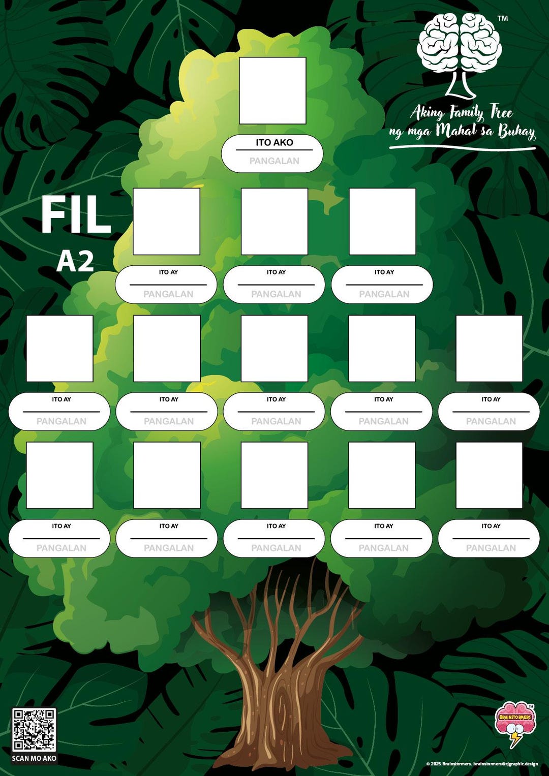 My Family Tree Wall Chart Para Sa Alzheimers, Dementia at Iba Pang Mga ...